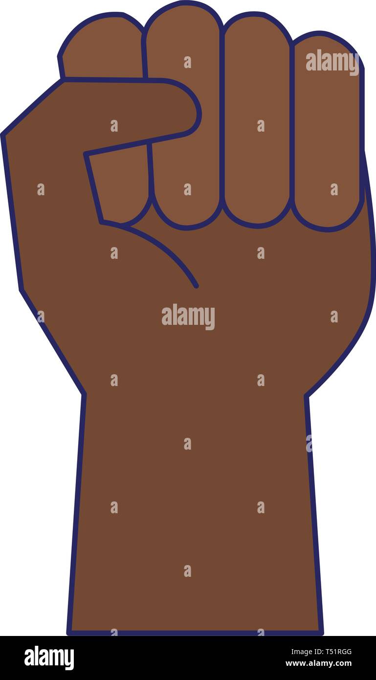 black hand clenched symbol Stock Vector Image & Art - Alamy