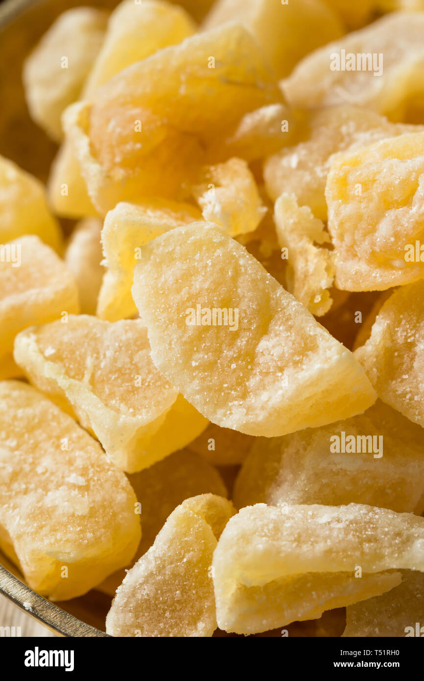 Organic Sweet Candied Ginger Treats in a Bowl Stock Photo - Alamy