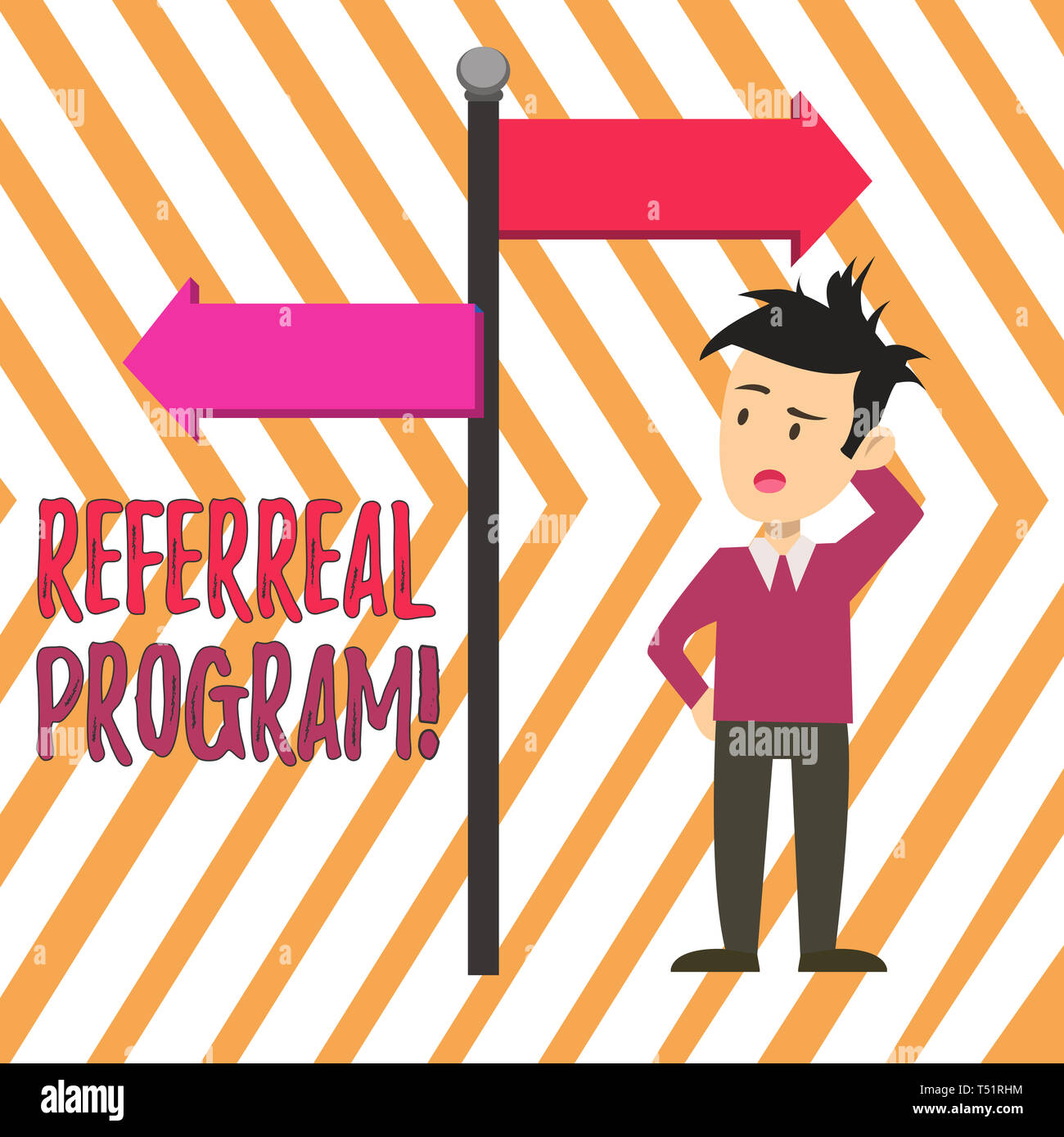 Handwriting text Referral Program. Conceptual photo internal ...