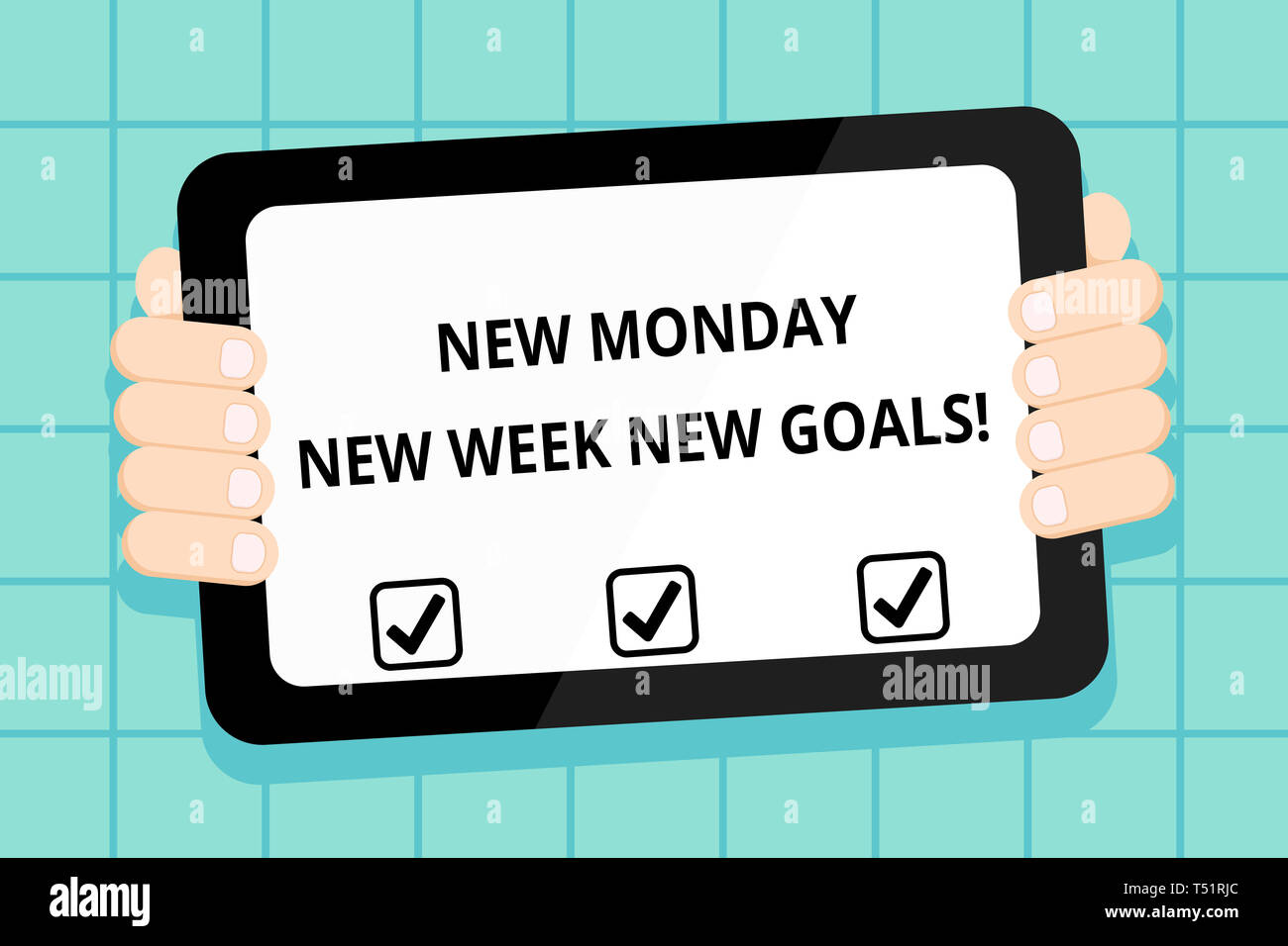 Conceptual hand writing showing New Monday New Week New Goals. Concept ...