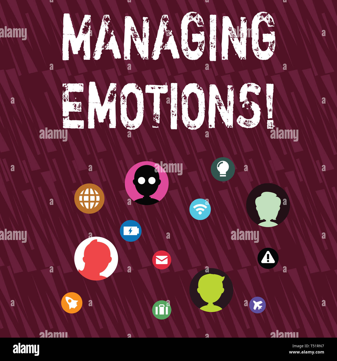 Text sign showing Managing Emotions. Business photo showcasing ability ...