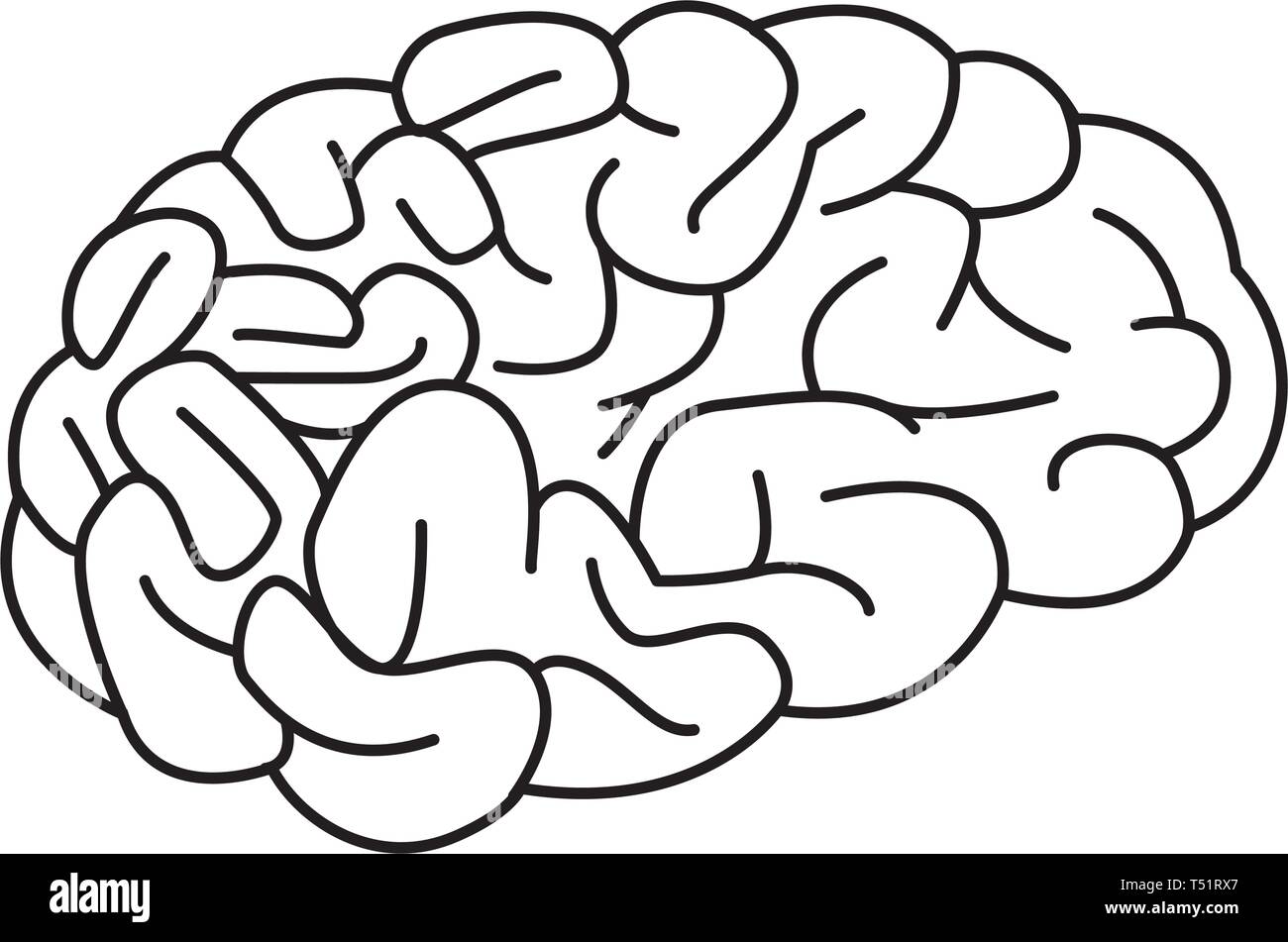 human brain icon black and white Stock Vector Image & Art - Alamy