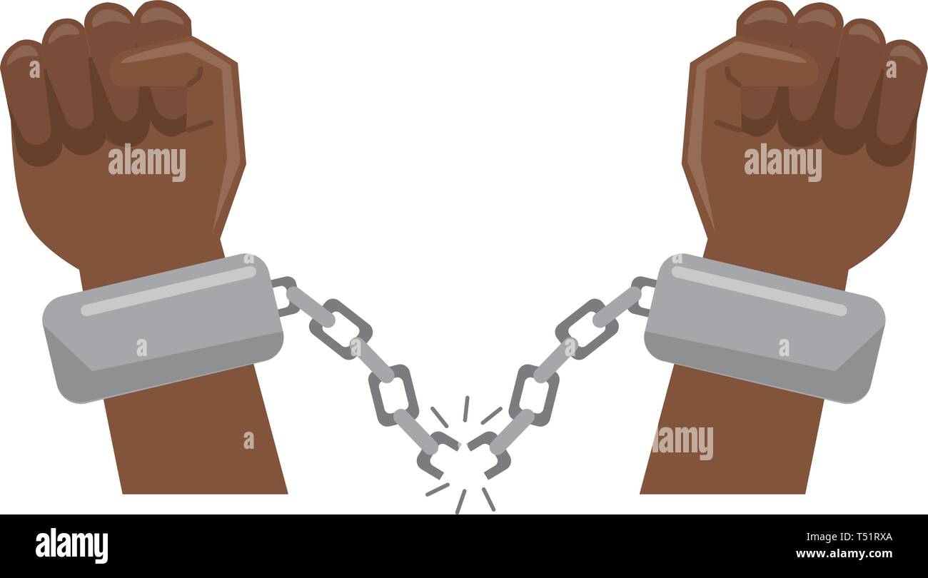 Black hands with chains cartoon Stock Vector Image & Art - Alamy