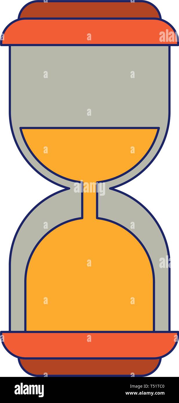Hourglass antique timer symbol blue lines Stock Vector Image & Art - Alamy