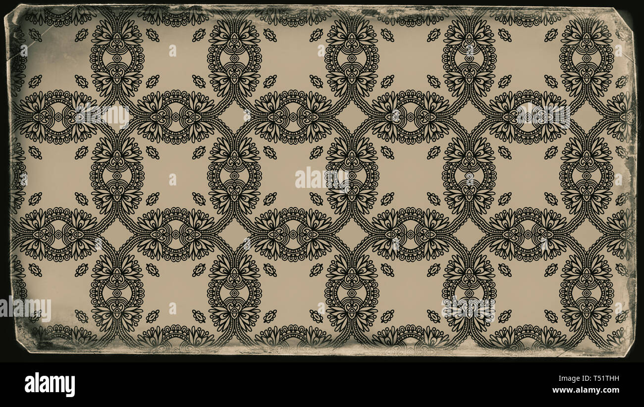 Vintage Ornament Pattern Wallpaper Design Stock Photo - Alamy