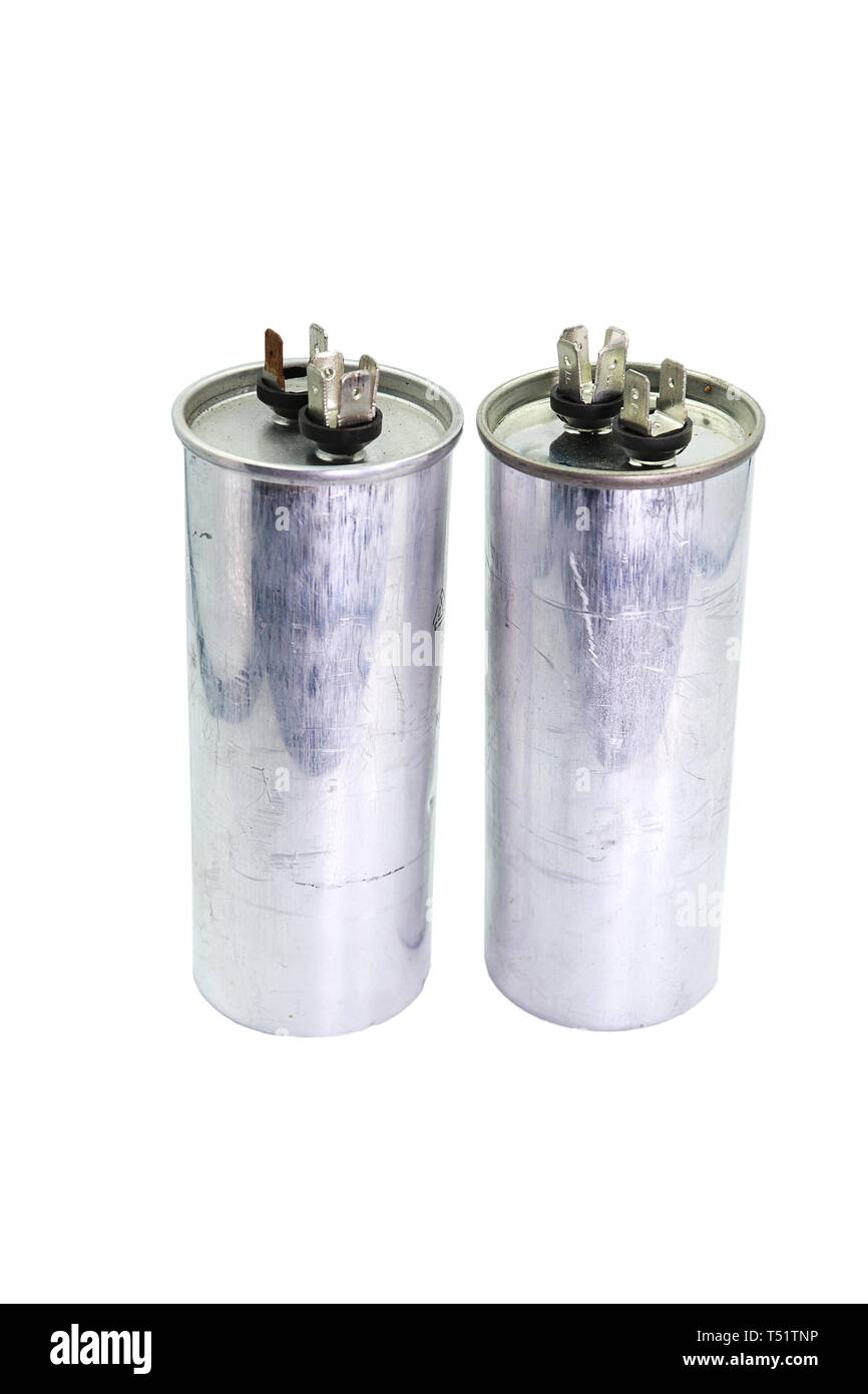 Capacitor isolated on white background Stock Photo - Alamy