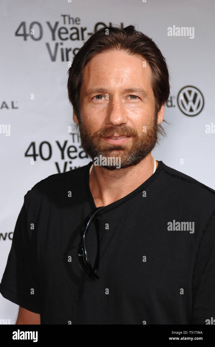 LOS ANGELES, CA. August 11, 2005: Actor DAVID DUCHOVNY at the world ...