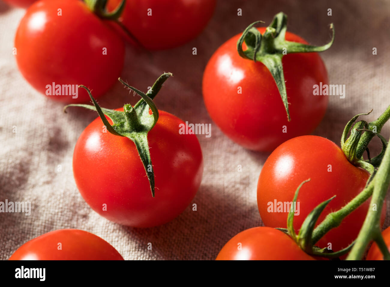 Raw Red Organic Cherry Tomatoes Ready to Eat Stock Photo - Alamy