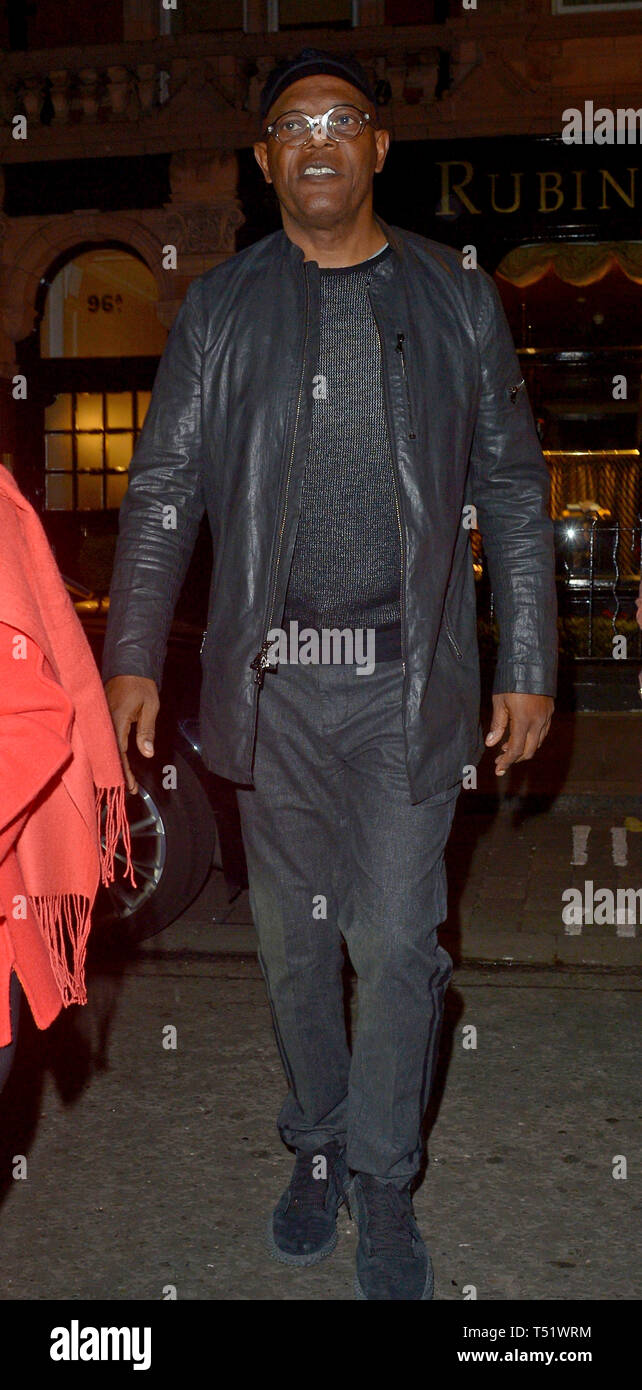 Samuel L. Jackson at Scott's restaurant in Mayfair Featuring: Samuel L ...