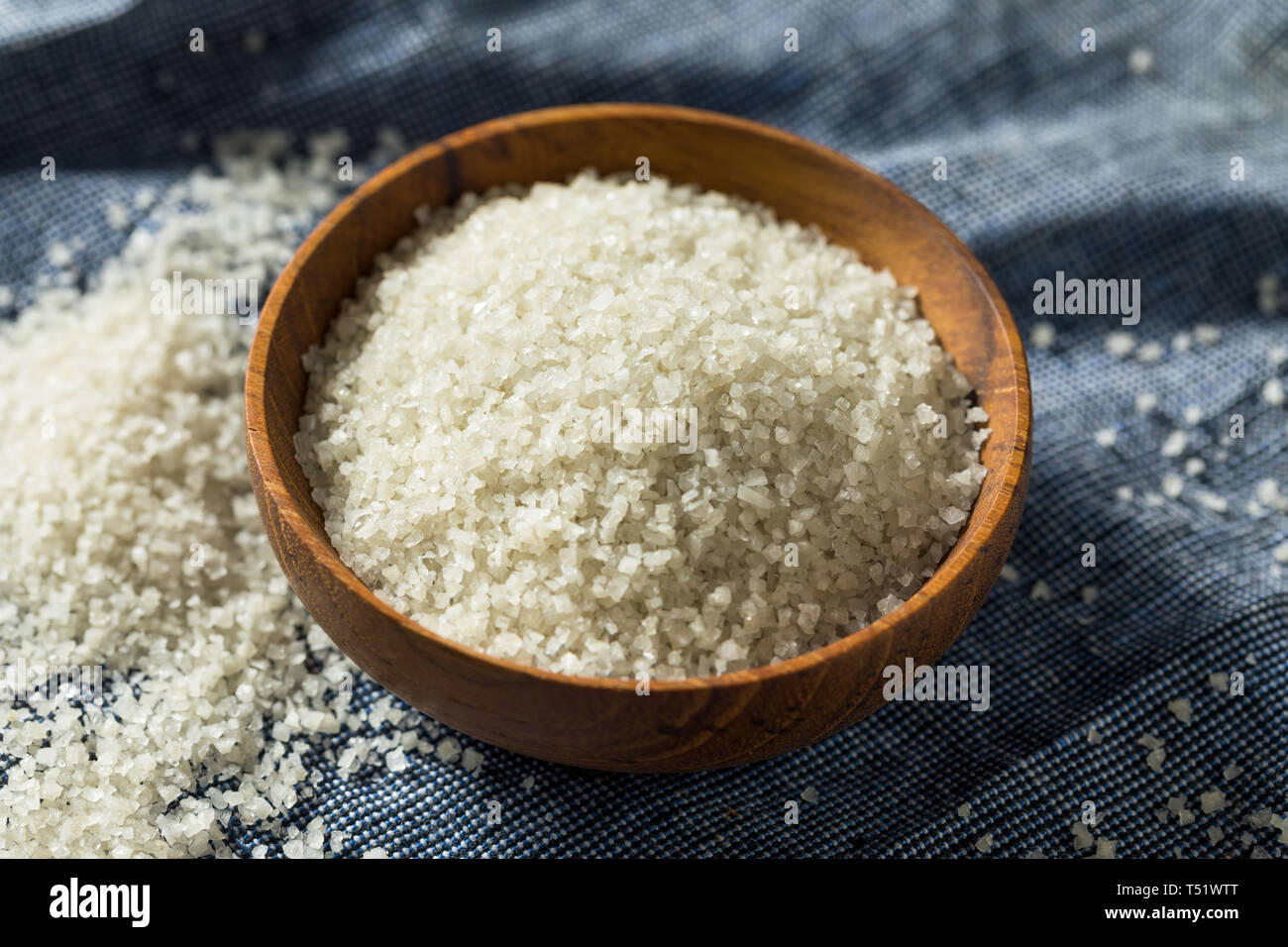Organic Healthy Gray Sea Salt in a Bowl Stock Photo - Alamy