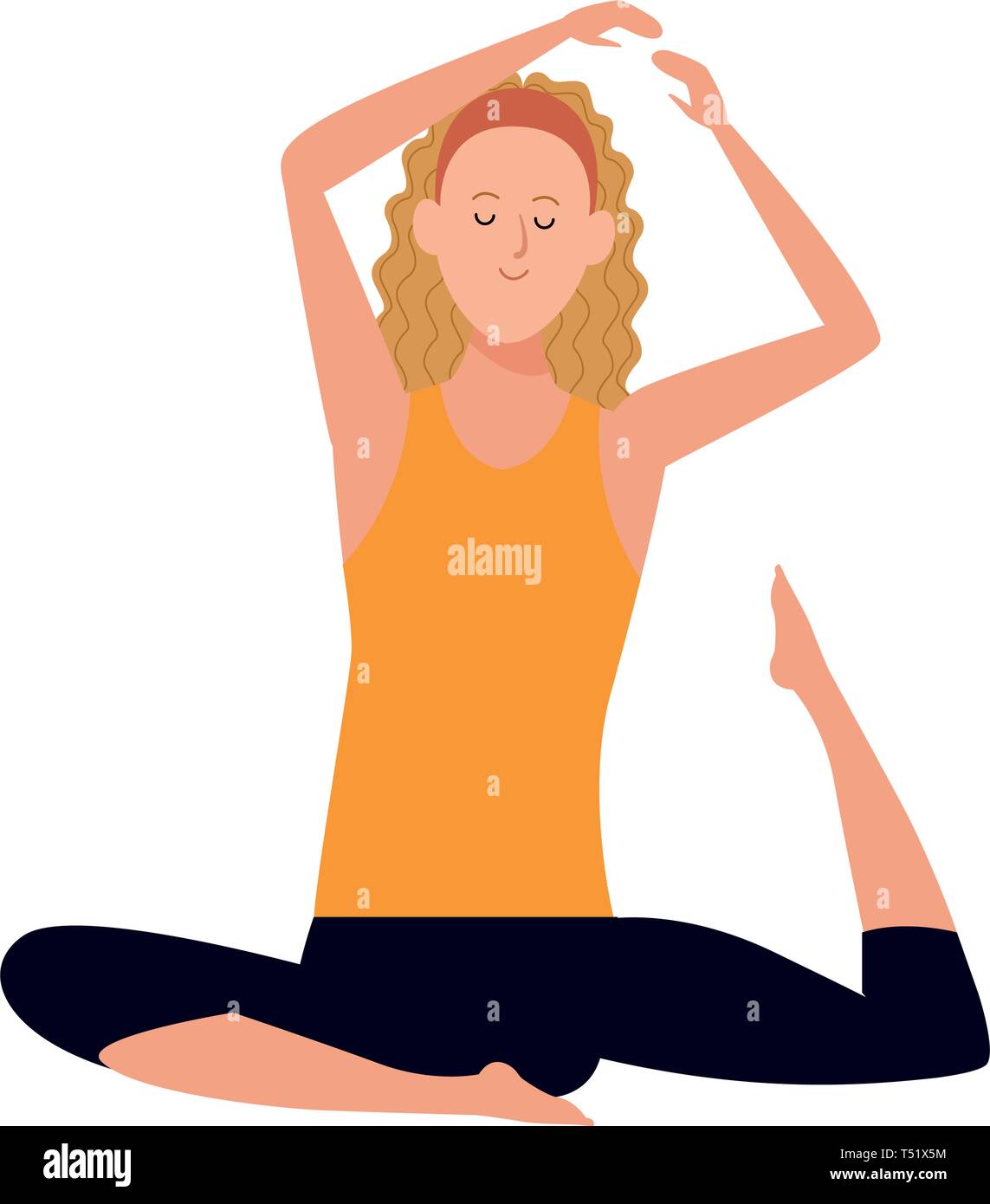 Woman Yoga Pose Stock Vector Image And Art Alamy