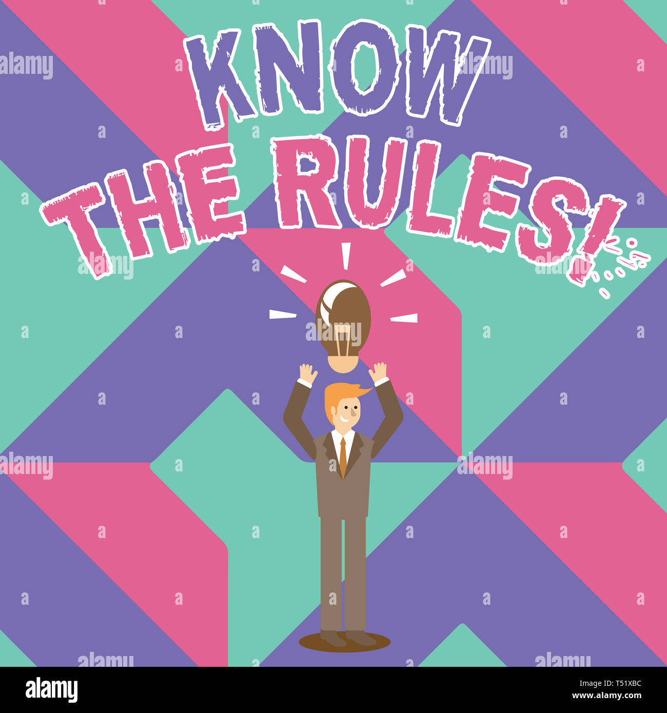 Writing note showing Know The Rules. Business concept for set explicit ...