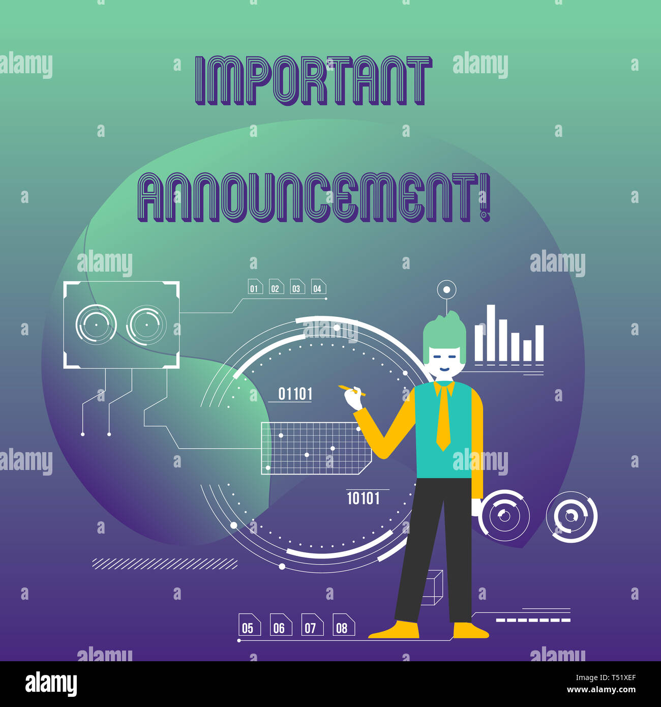 Writing note showing Important Announcement. Business concept for ...