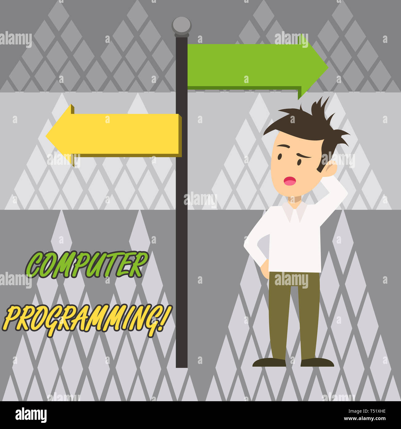 Text sign showing Computer Programming. Business photo text process that instructs a computer on ...