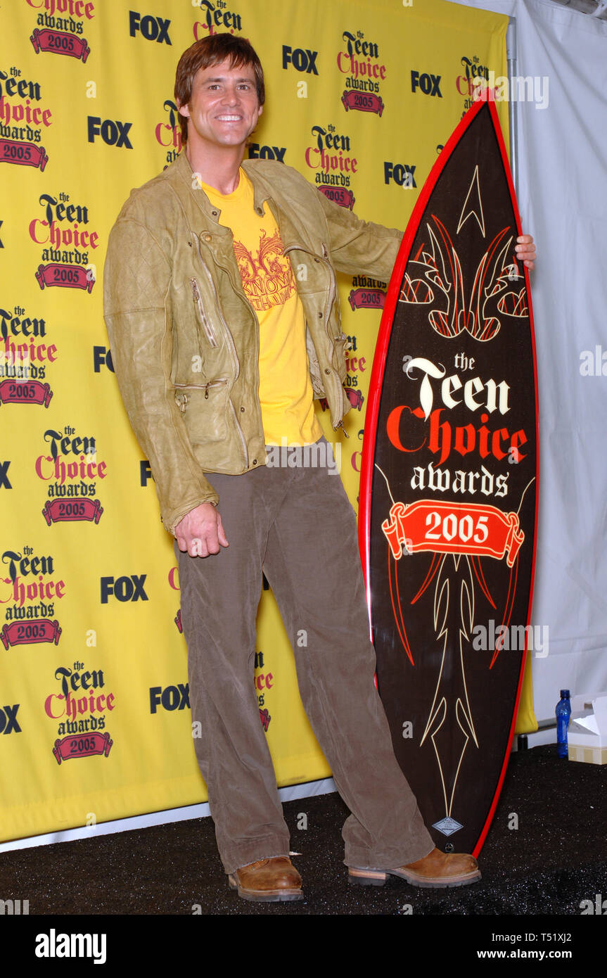 LOS ANGELES, CA. August 14, 2005: JIM CARREY at the 2005 Teen Choice ...