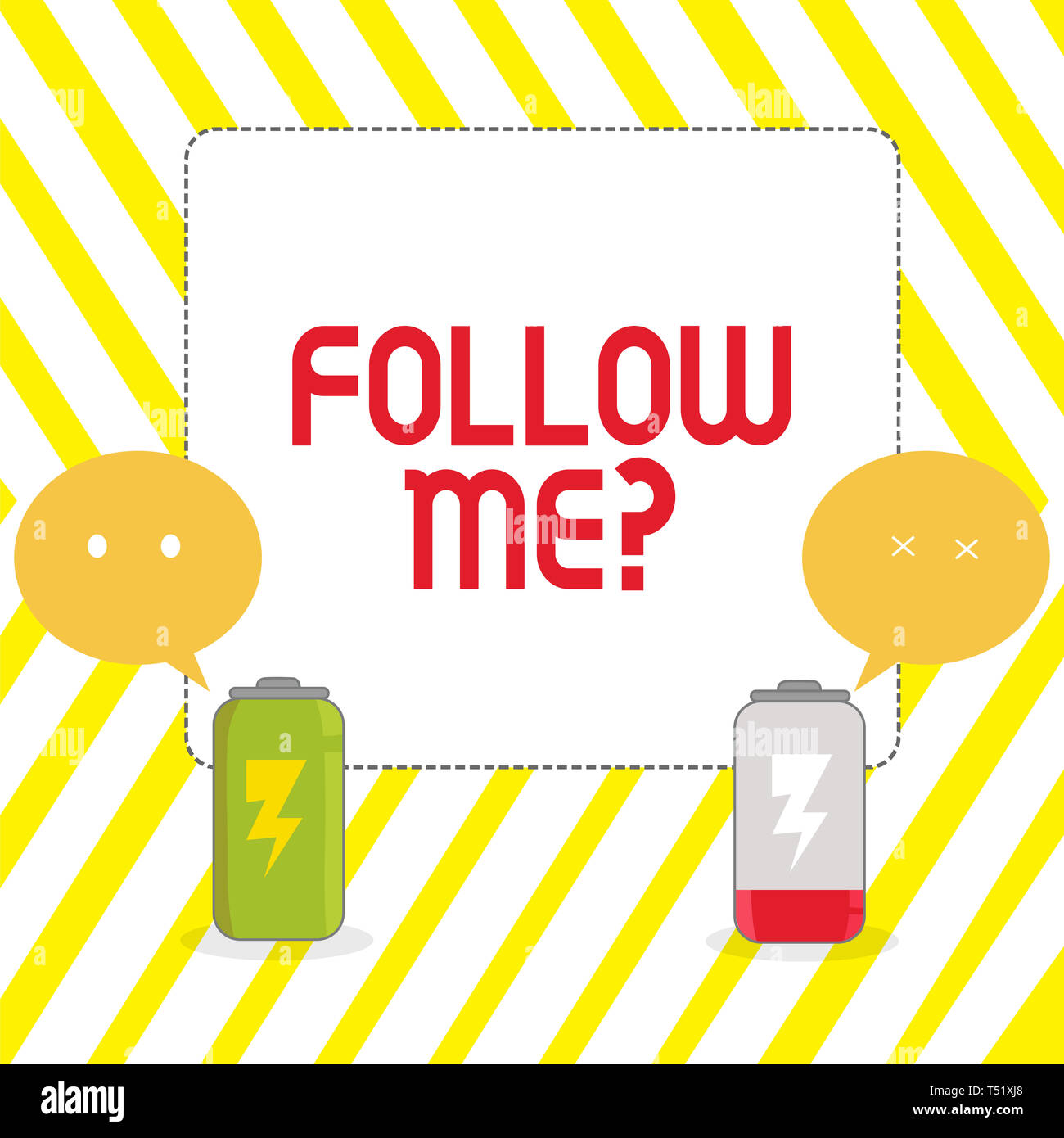 Conceptual hand writing showing Follow Me Question. Concept meaning go ...