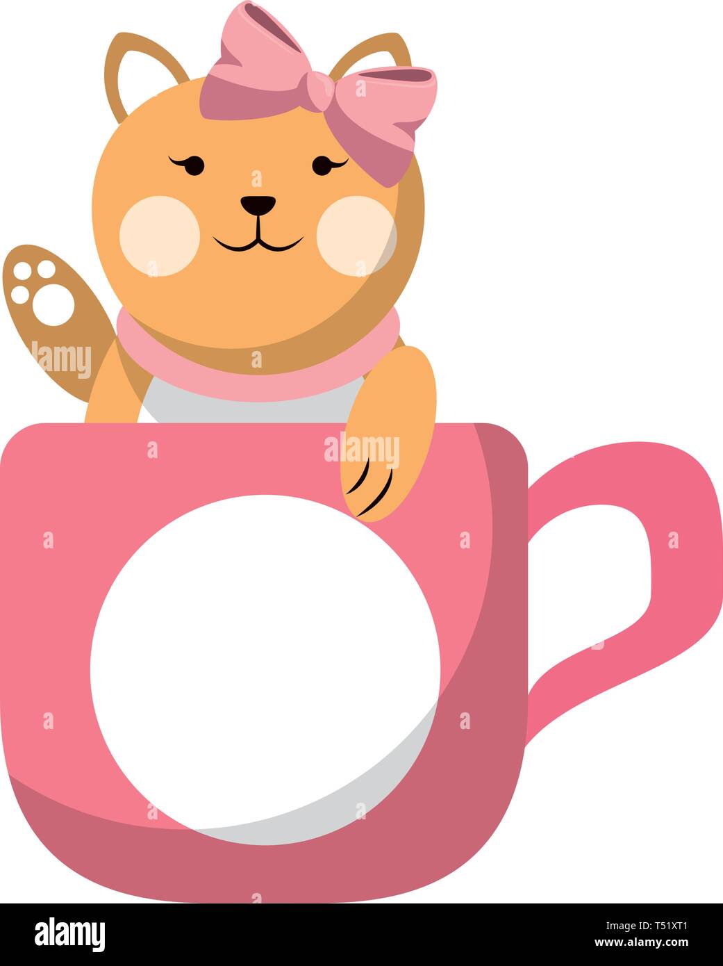 Cat inside mug cartoon Stock Vector Image & Art - Alamy