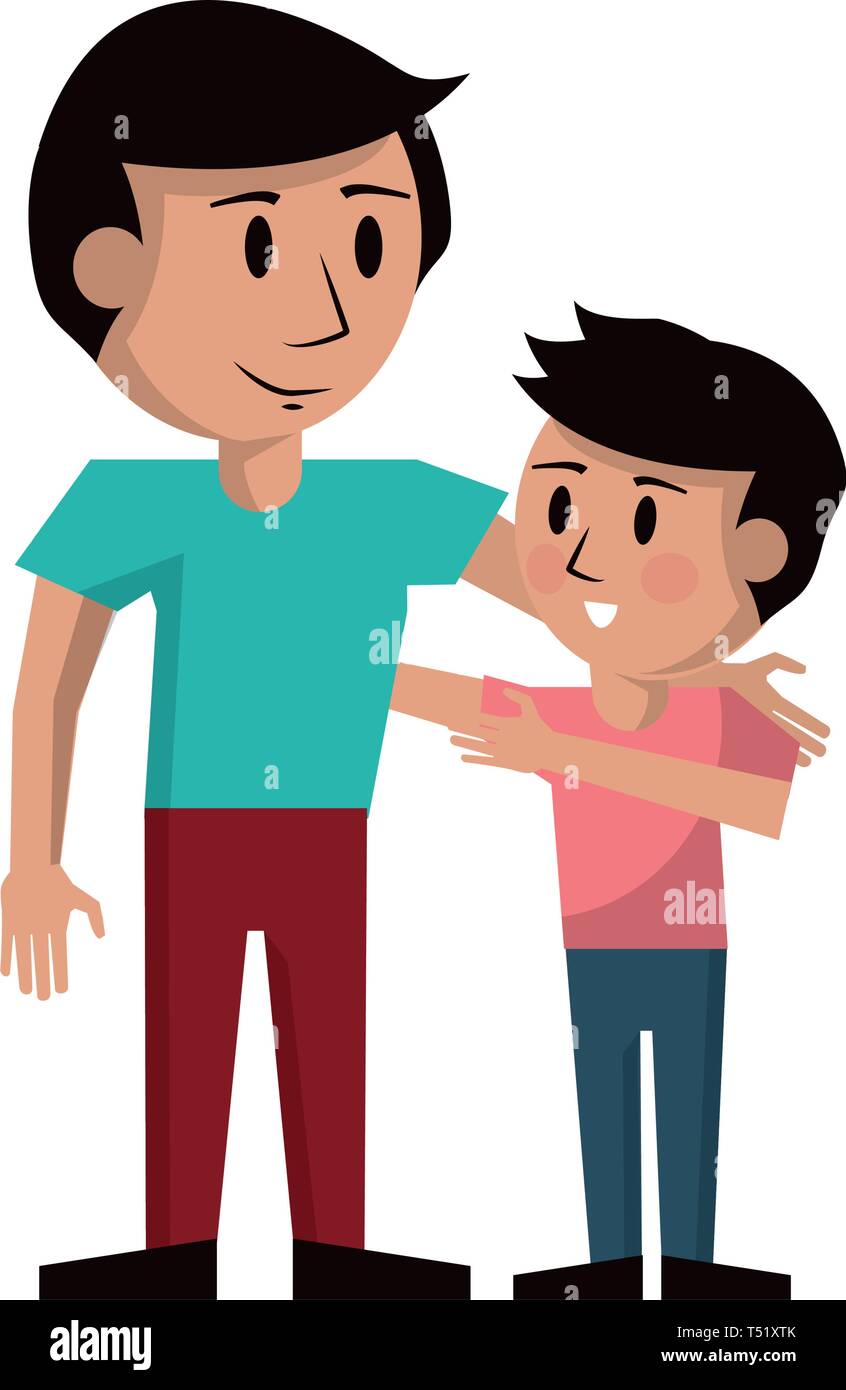 Father and boy cartoon Stock Vector Image & Art - Alamy