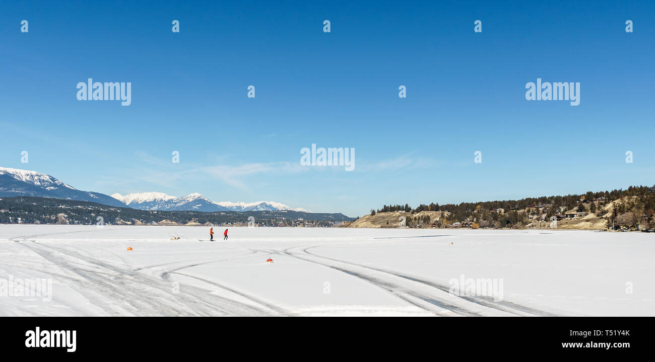 WINDERMERE - MARCH 18, 2019: early spring landscape of frozen Lake ...