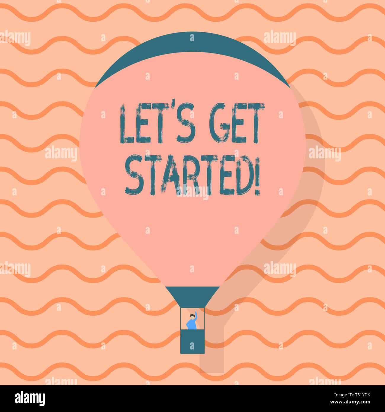 Conceptual hand writing showing Let S Get Started. Concept meaning encouraging someone to begin ...