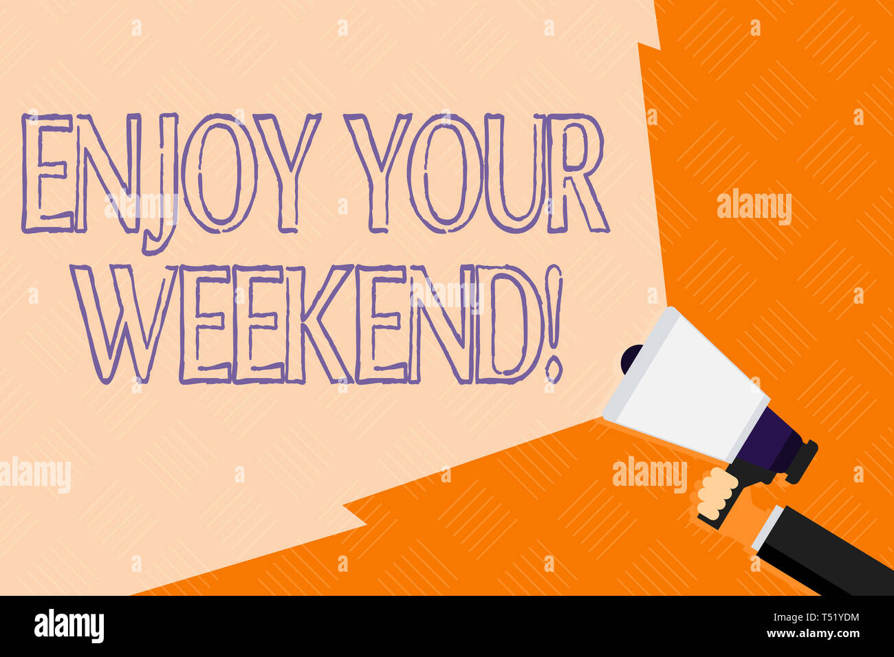 Conceptual hand writing showing Enjoy Your Weekend. Concept meaning ...