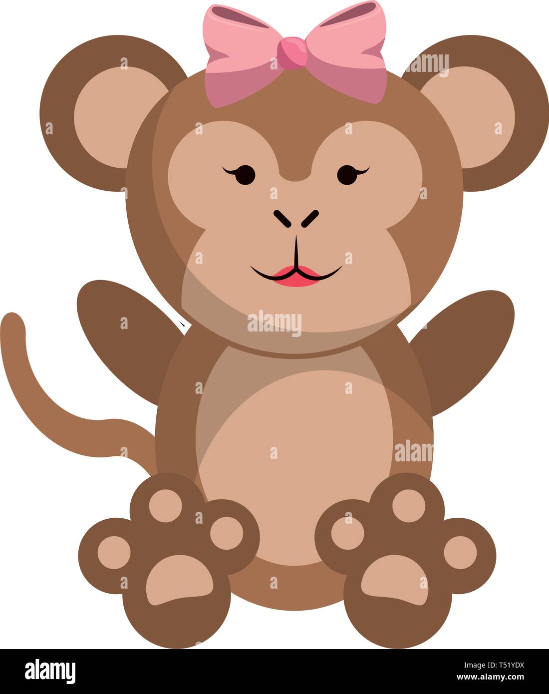 Monkey cute animal Stock Vector Image & Art - Alamy