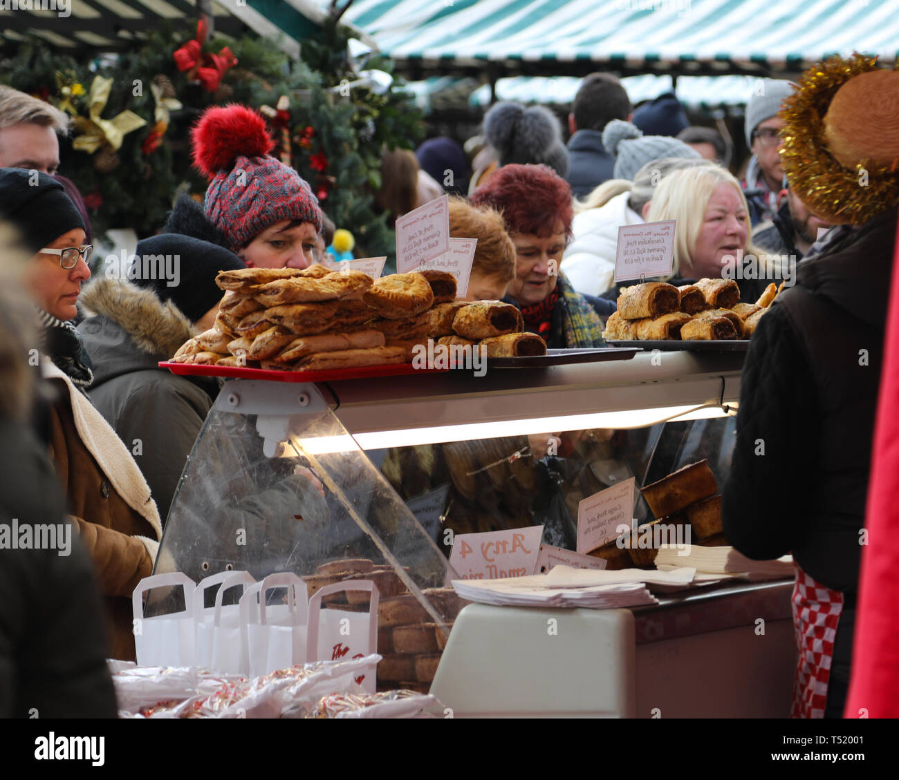Shoppers view the produce on sale at the annual Beverley Food Festival ...
