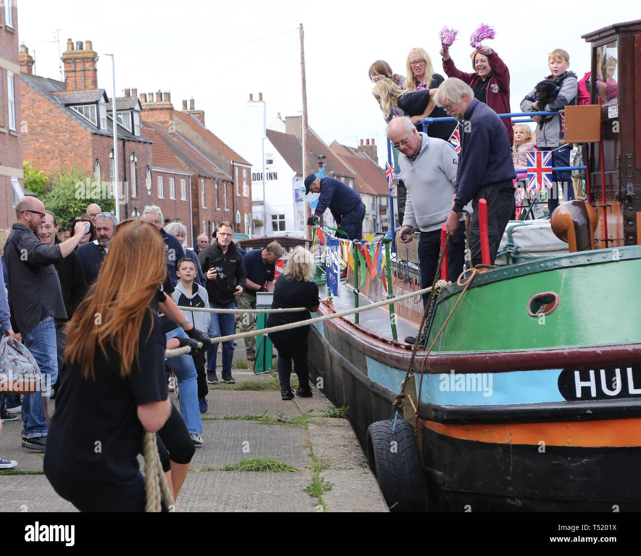 The World Barge Pulling Championship held on Beverley Beck, East Riding ...