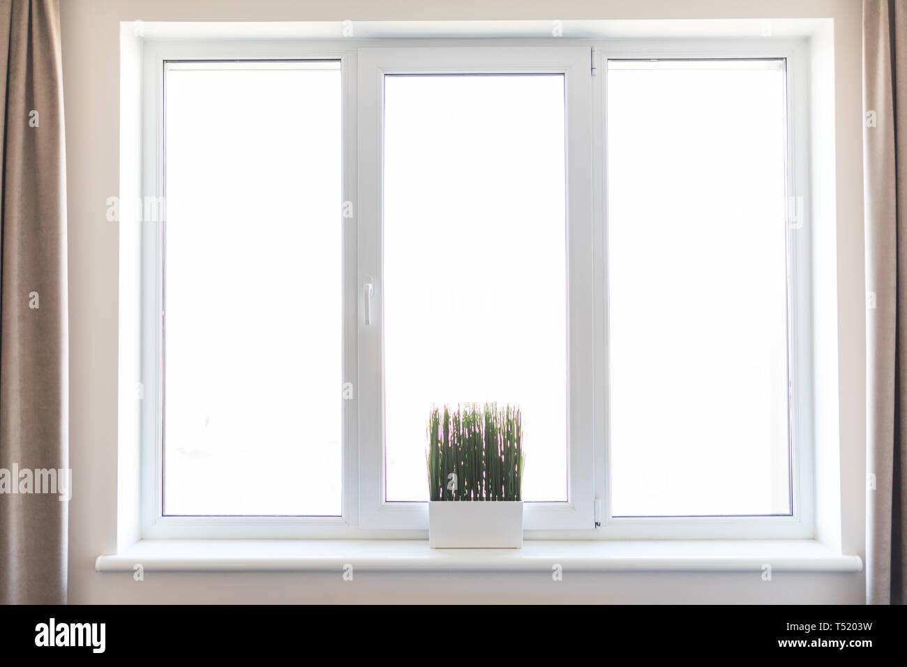 Empty window room interior decoration background Stock Photo - Alamy