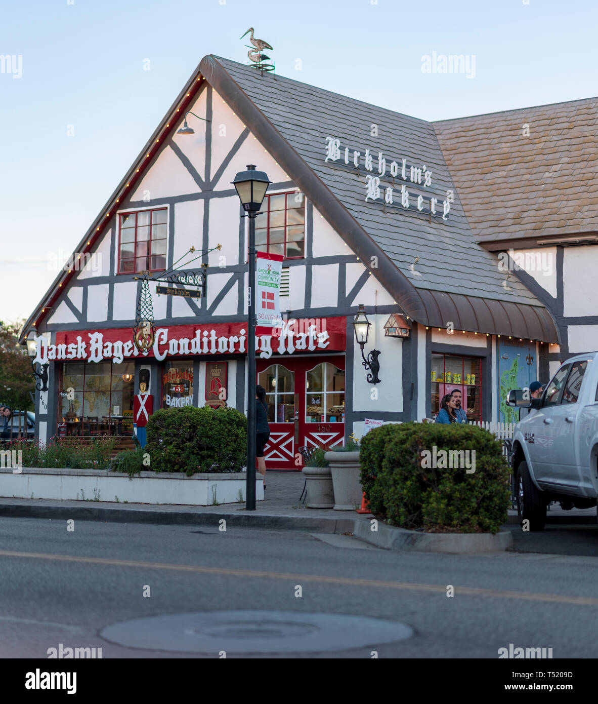 Birkholm's bakery, store front, Danish style architecture Stock Photo ...