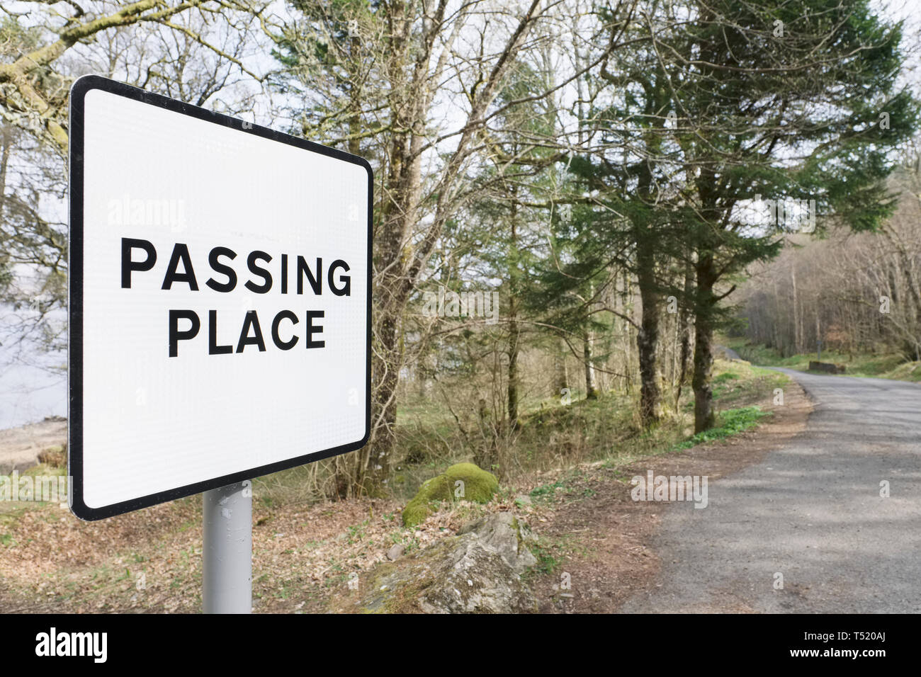 Passing place information sign hi-res stock photography and images - Alamy