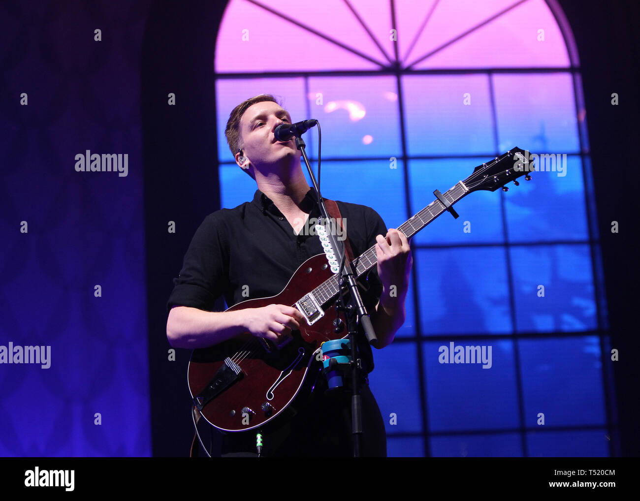British singer/songwriter George Ezra performs on the first of two ...
