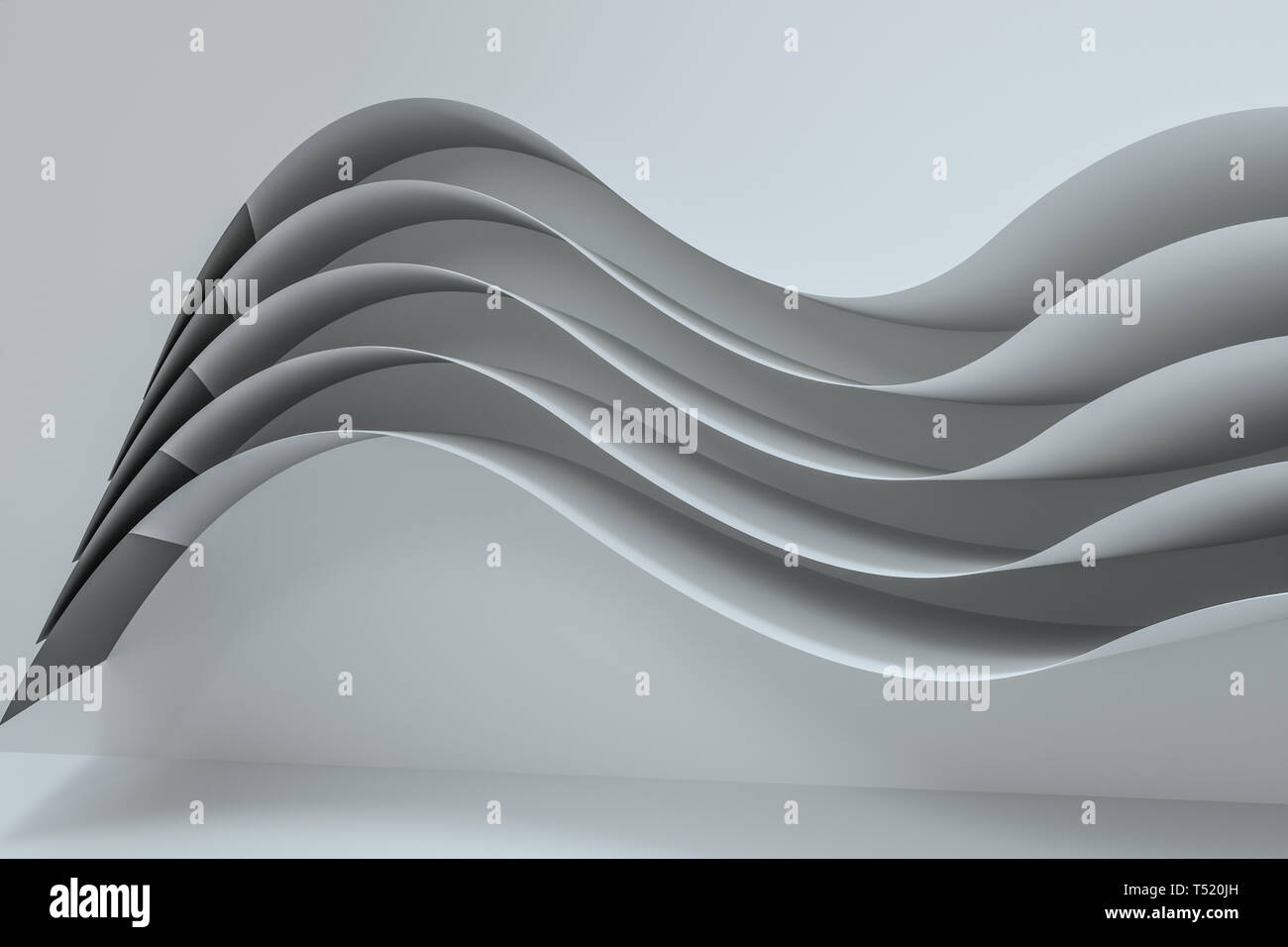 3d rendering curve paper background, tint color background, computer digital background Stock ...