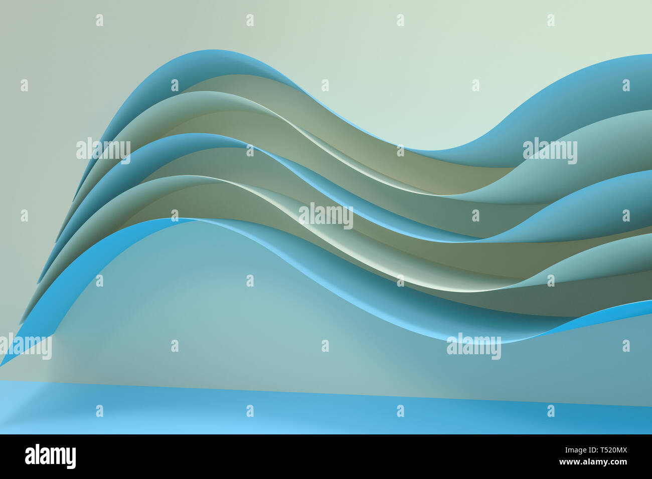 3d rendering curve paper background, tint color background, computer digital background Stock ...