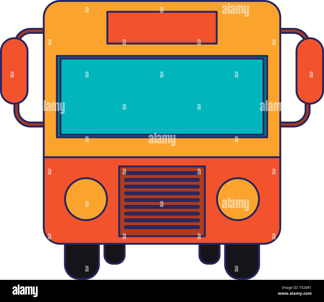 Public bus frontview symbol Stock Vector Image & Art - Alamy
