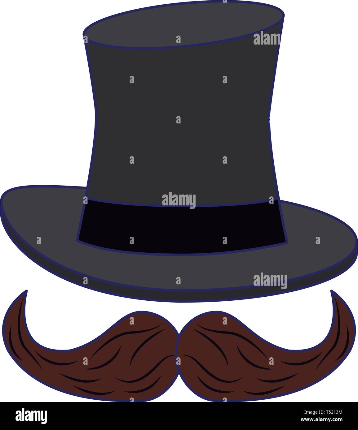 Magician hat and mustache cartoon Stock Vector Image & Art - Alamy