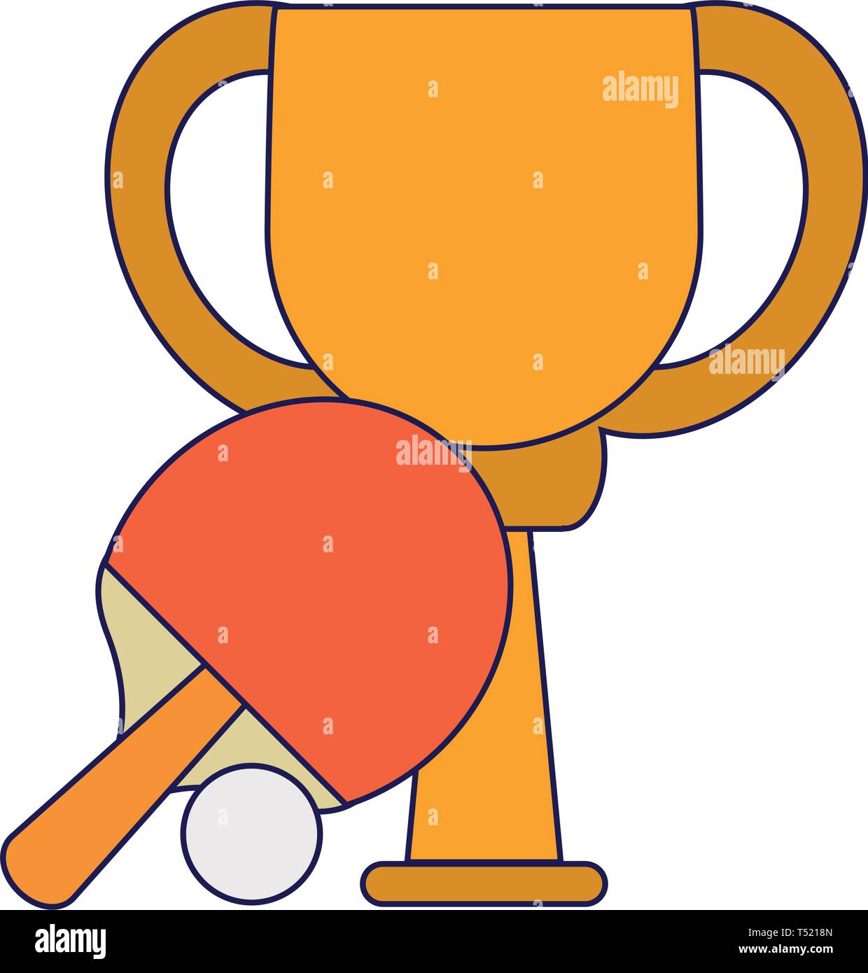 Ping pong trophy cup championship blue lines Stock Vector Image & Art ...