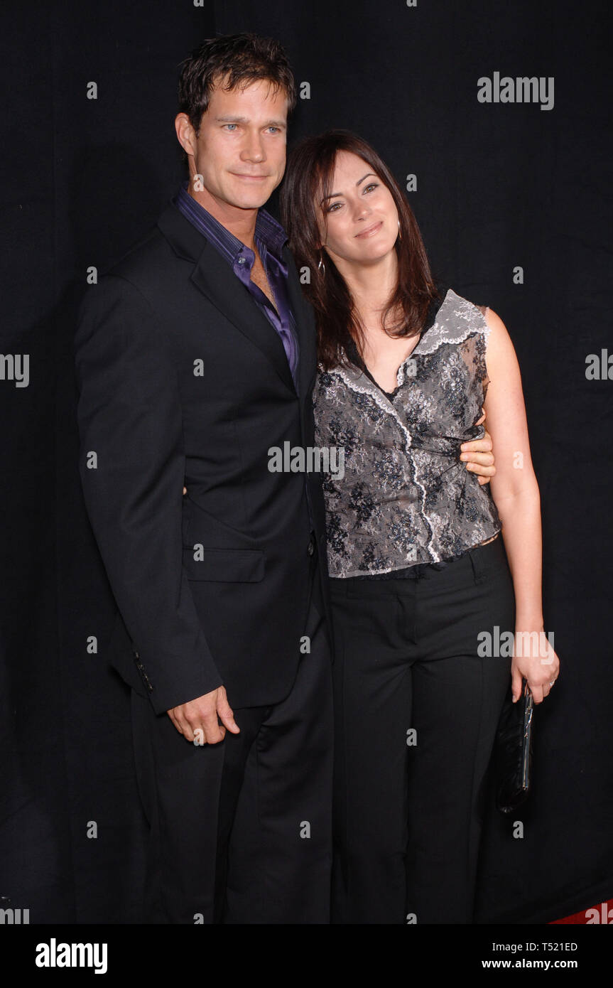 LOS ANGELES, CA. September 10, 2005: Actor DYLAN WALSH & wife actress ...