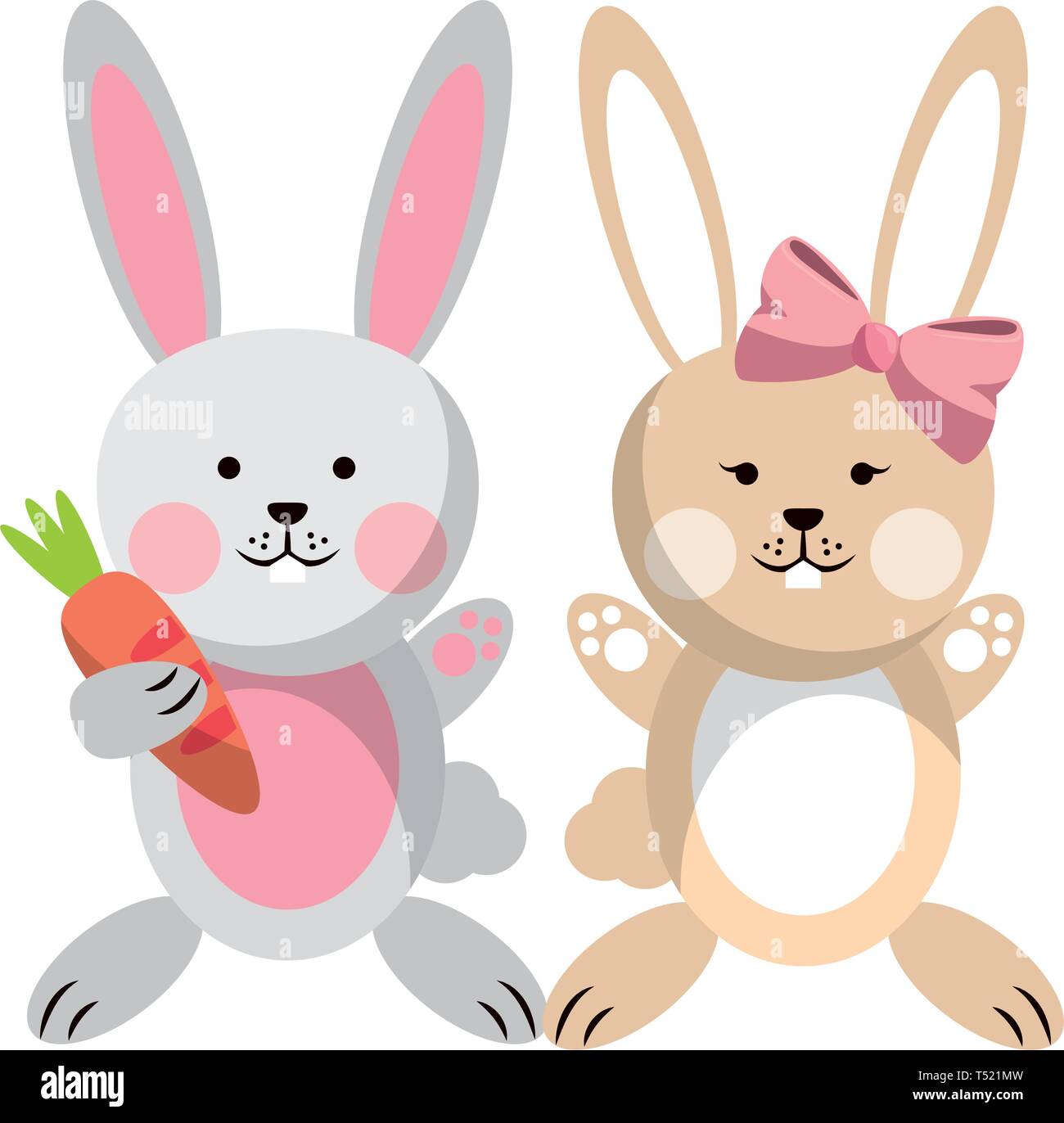 Cute animals couple Stock Vector Image & Art - Alamy