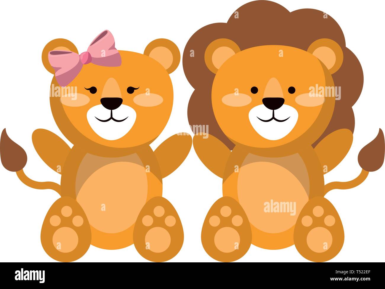 Cute animals couple Stock Vector Image & Art - Alamy