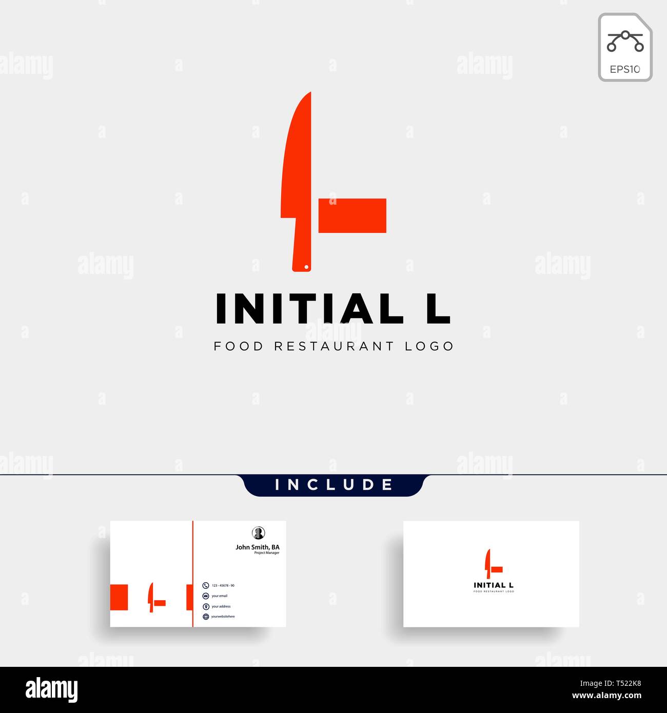 initial l food equipment simple logo template vector icon abstract ...