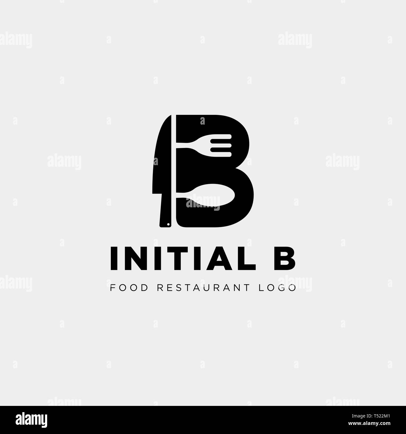 initial B food equipment simple logo template vector icon abstract ...