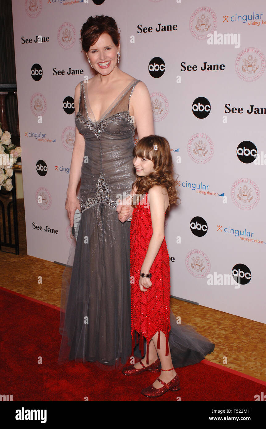 LOS ANGELES, CA. September 21, 2005: Actresses GEENA DAVIS (left ...