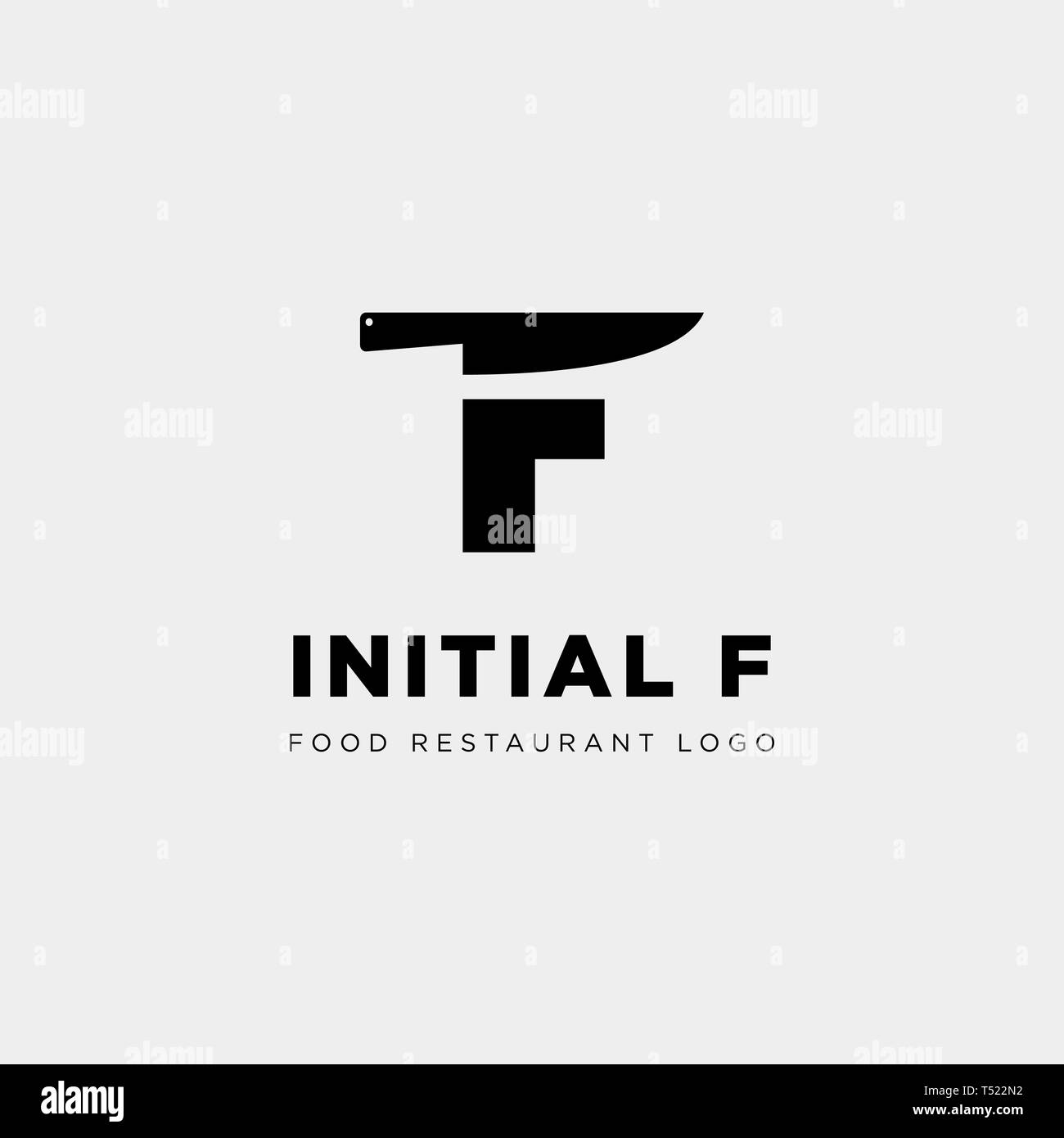 F fork logo Stock Vector Images - Alamy