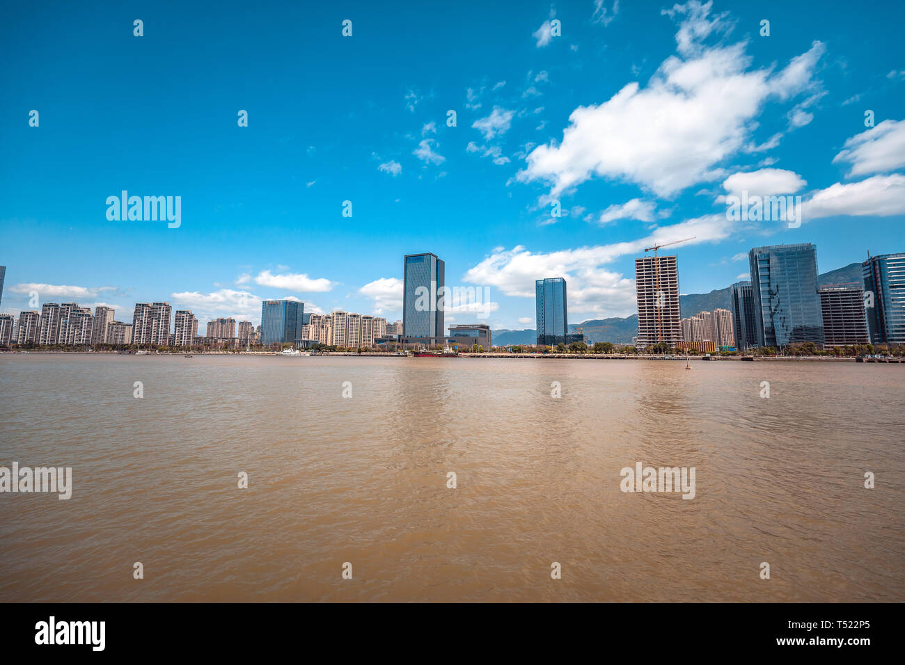 Architectures and street view of Fuzhou financial district Stock Photo ...