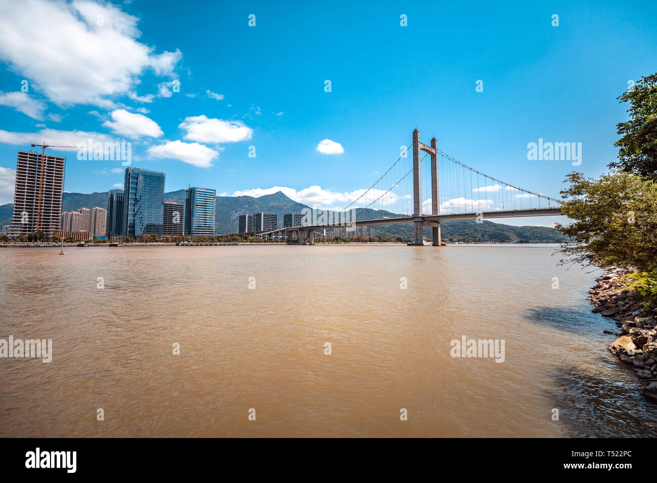 Architectures and street view of Fuzhou financial district Stock Photo ...