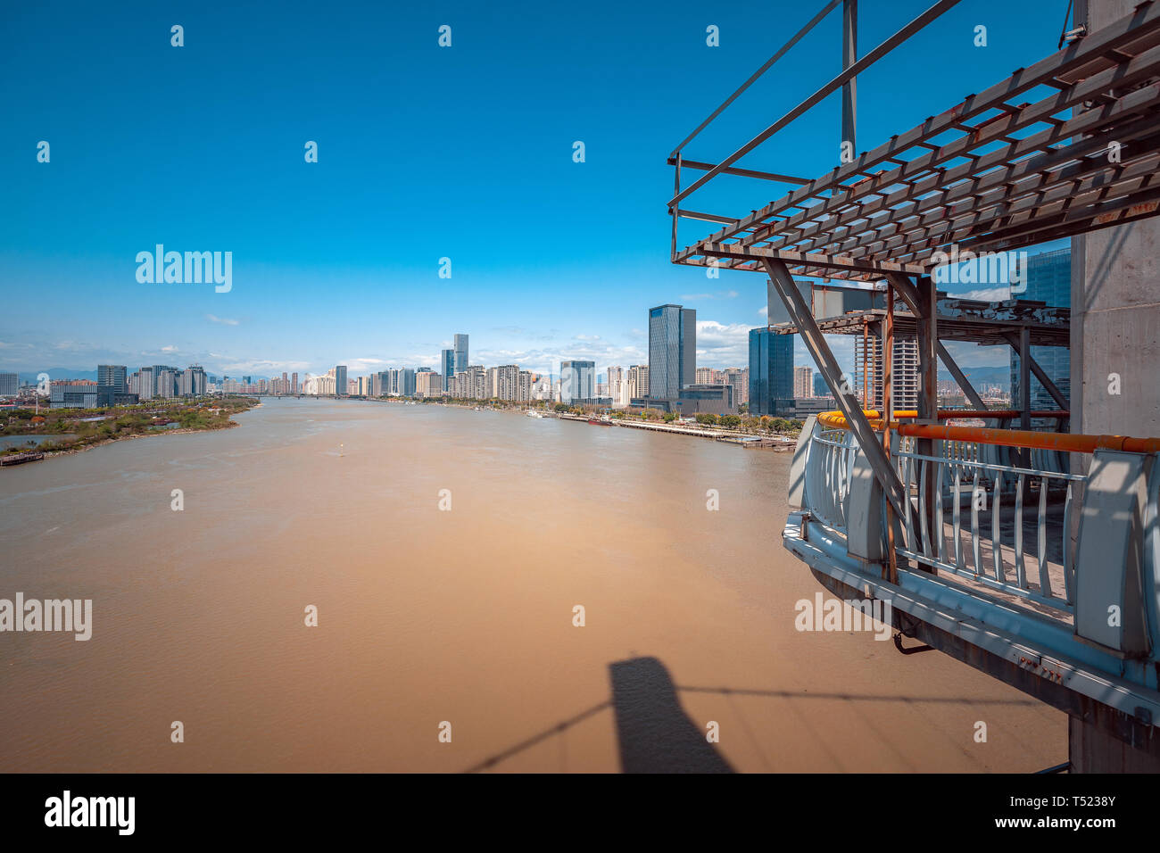 Architectures and street view of Fuzhou financial district Stock Photo ...