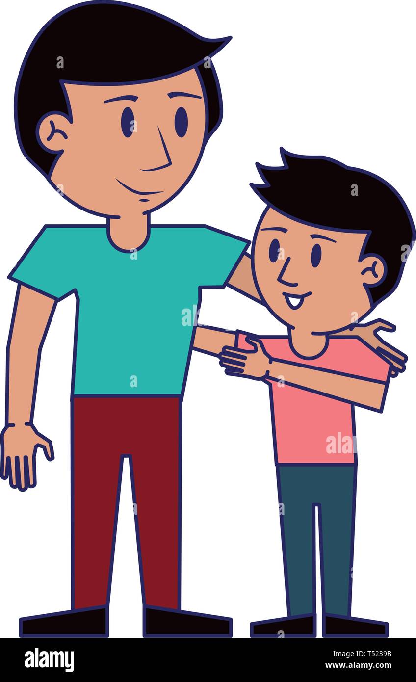 Father and boy cartoon Stock Vector Image & Art - Alamy