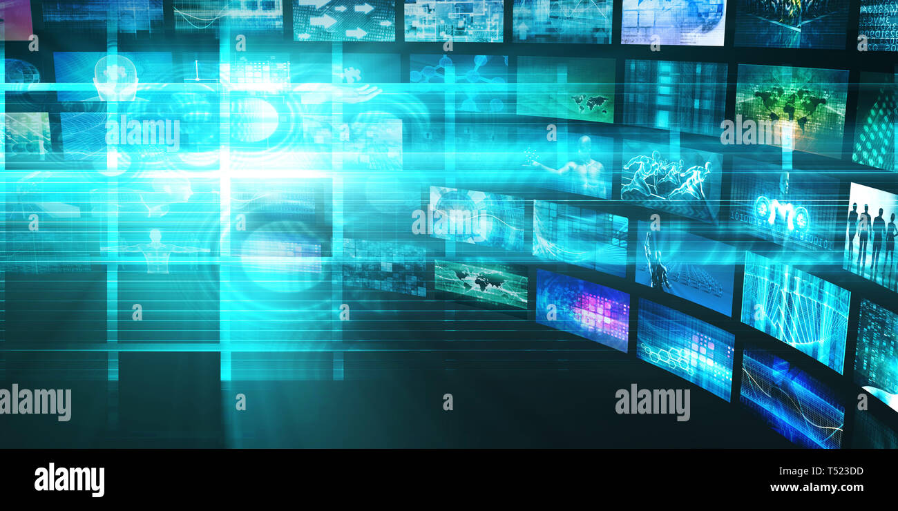 System Integration with Digital Platform Network Technology Stock Photo ...