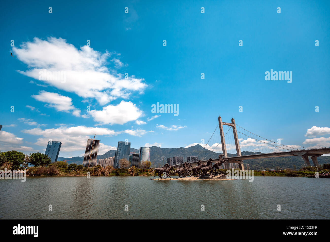 Architectures and street view of Fuzhou financial district Stock Photo ...